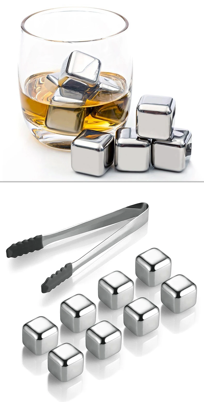 Customized Metal Ice Cubes Gift Set - Premium Whisky Chilling Stones