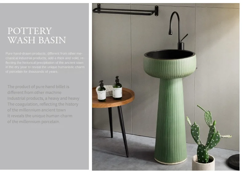 Shop Our Hot Sale Basin Free Stand One Piece Ceramic Sink