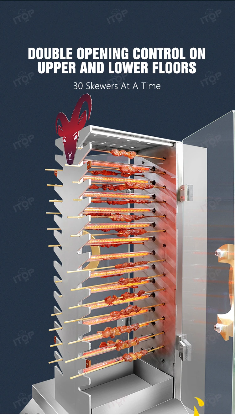Commercial Electric Automatic Rotating Restaurant Barbecue Bbq Skewer ...
