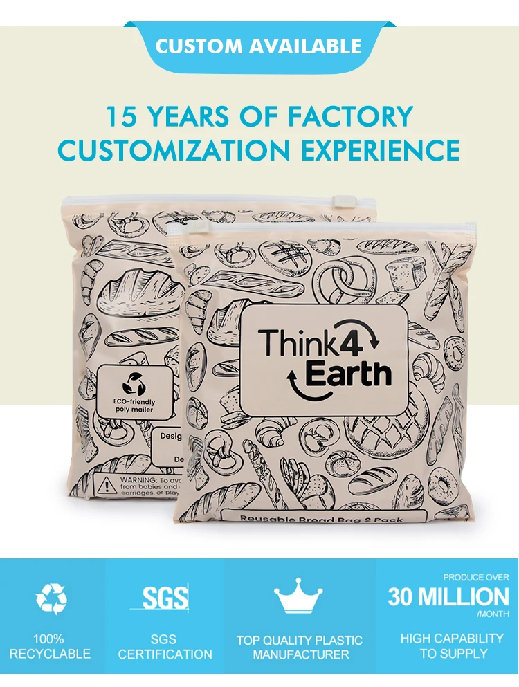 Custom Tuv Home Compostable Biodegradable Eco Friendly Zipper Bag With ...