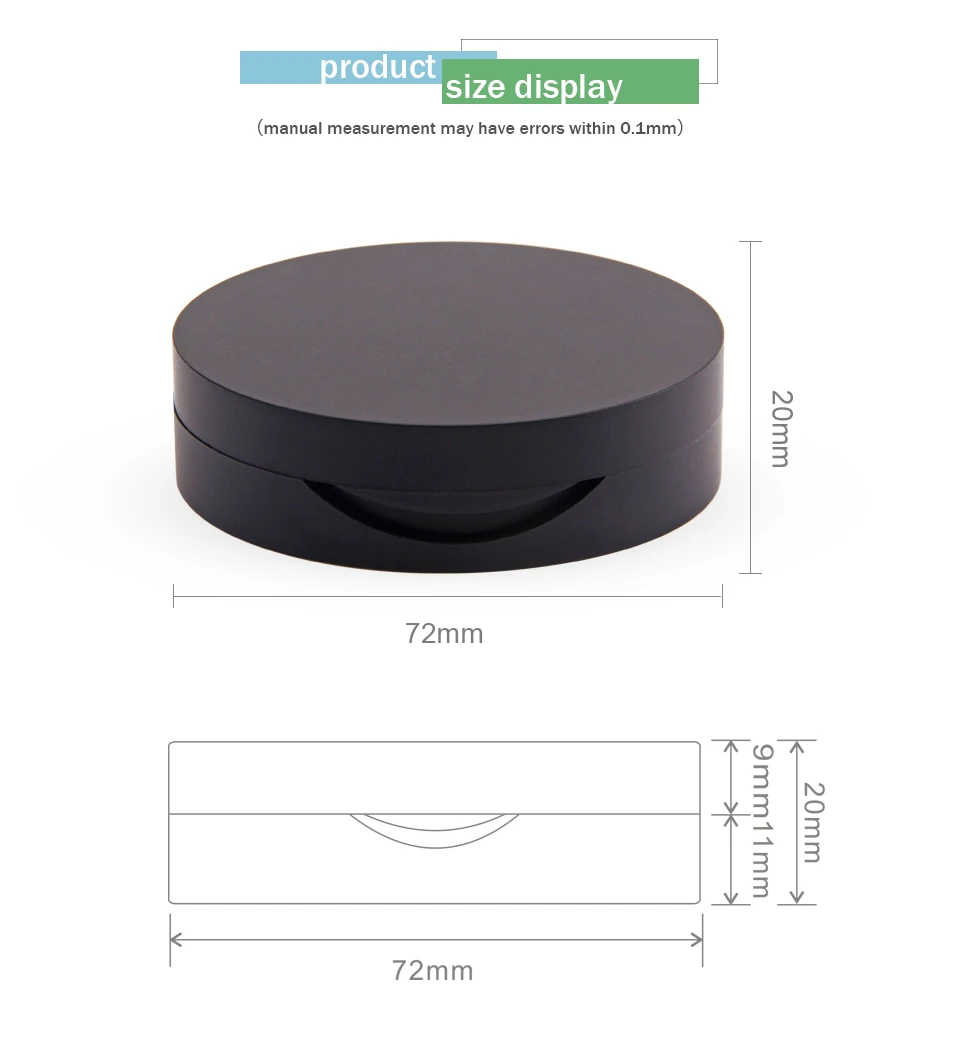 Cosmetic Face Powder Packaging Empty Foundation Compact Powder Case ...