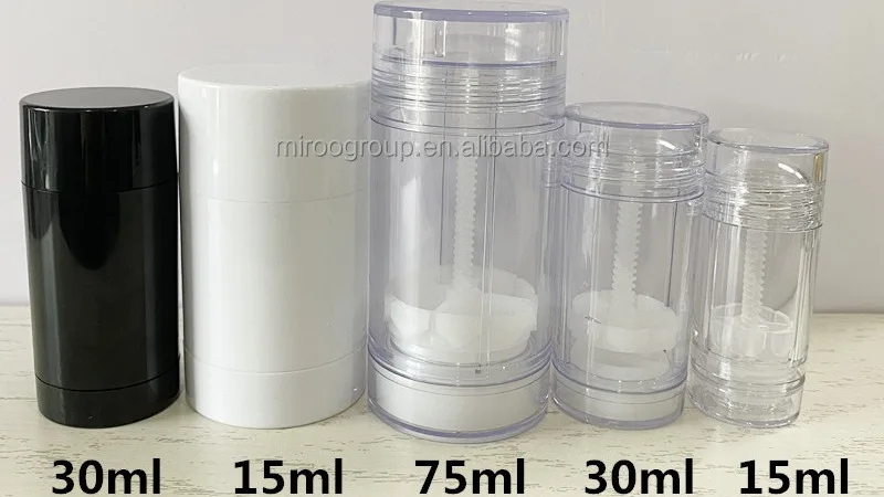 50ml Deo Stick Container Plastic Cylinder Round Shape 50g Twist Up ...
