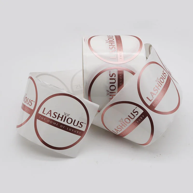Custom Logo Sticker Label Custom Printed Roll Plastic Waterproof Paper ...