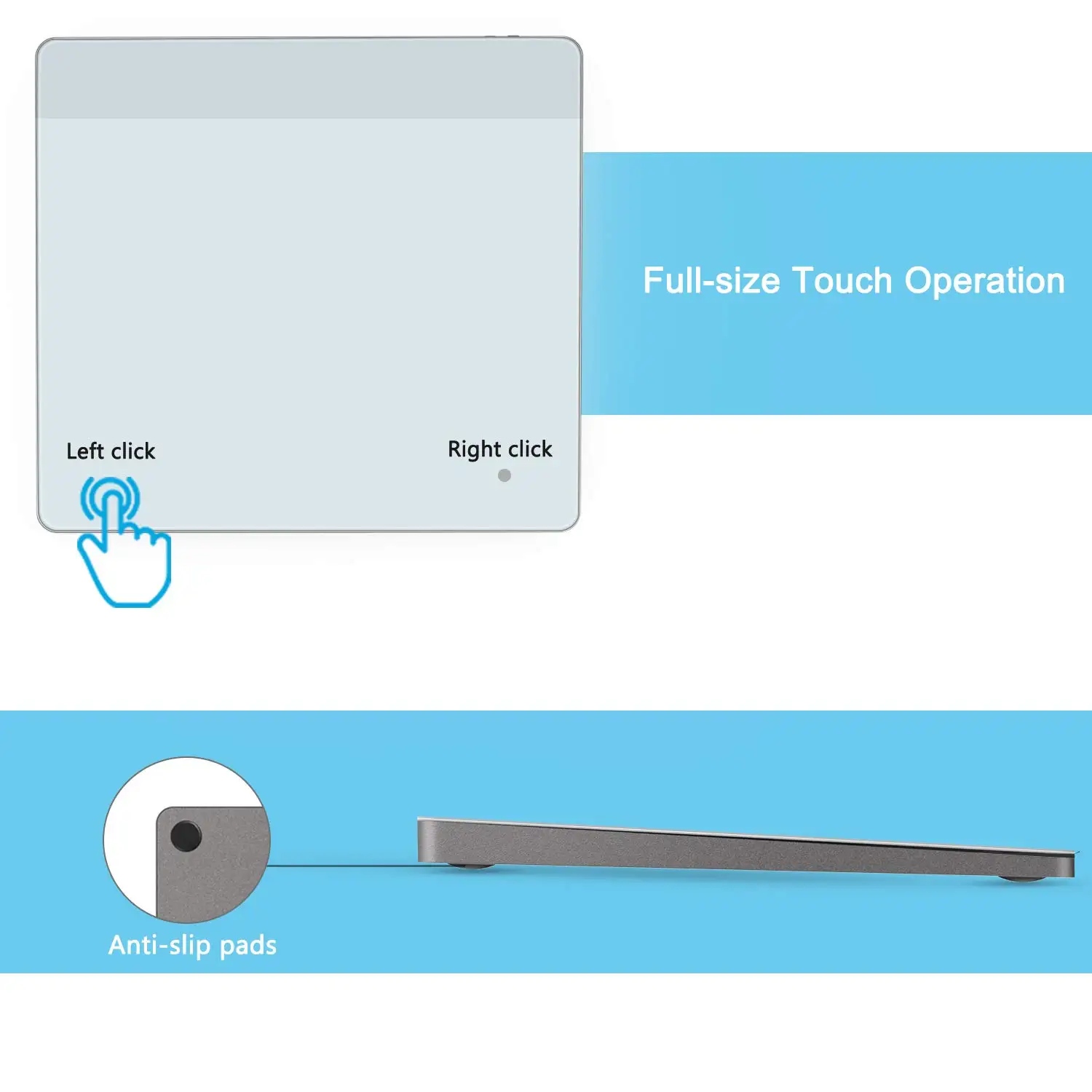 Apple Style Type C Wireless Trackpad - Multi-Touch Nav