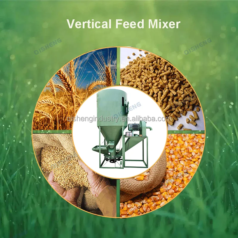 Vertical Grain Mixer Bran Maize Soybean Cereal Grinder Mixer Chicken ...