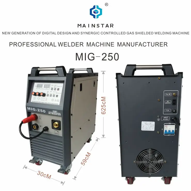 Mainstar 250a Mig Welders 220V Mig Mag MMA Welding Machine MIG-250 ...