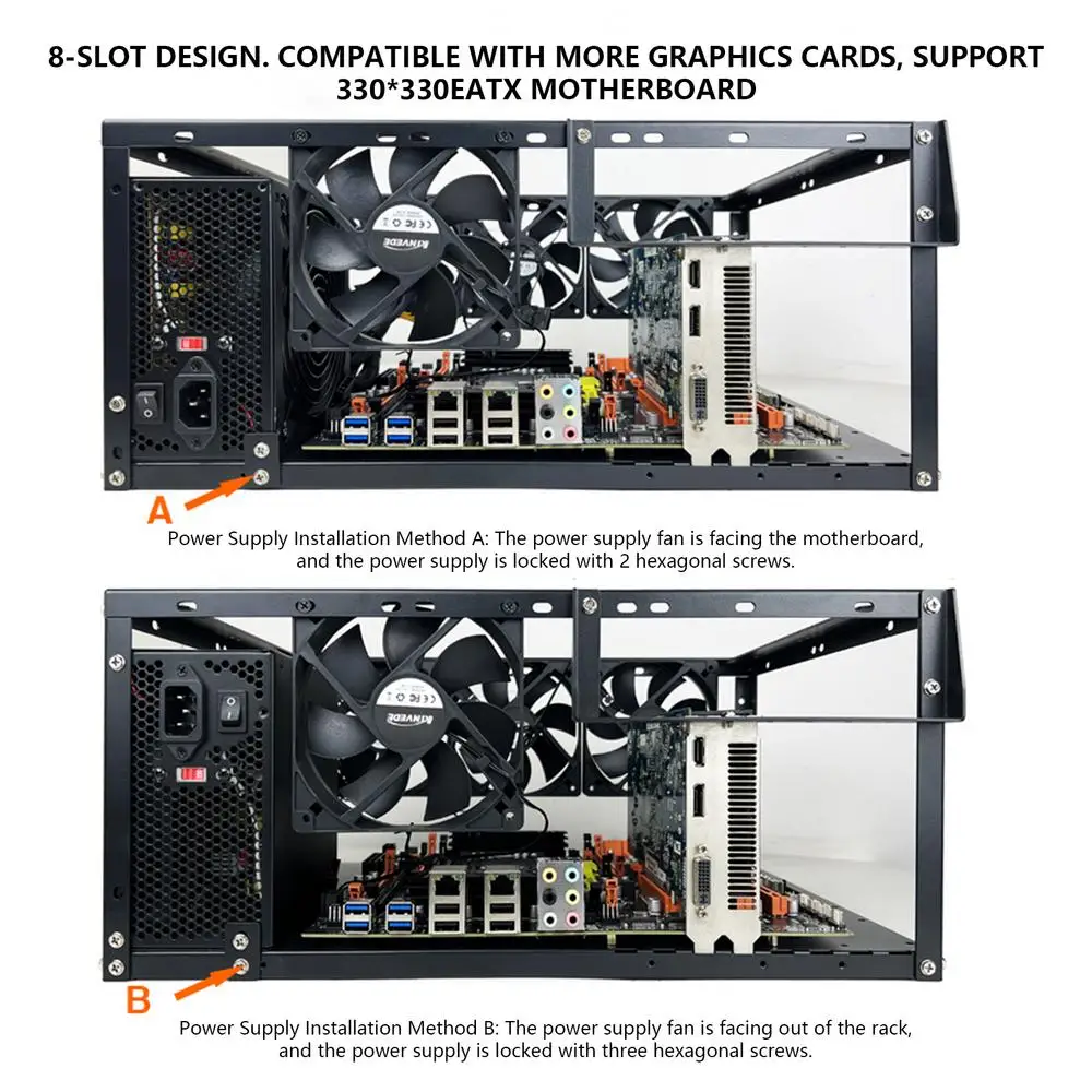 Diy Computer Motherboard Case Rack Aluminum Frame Chassis Cooling Rack ...