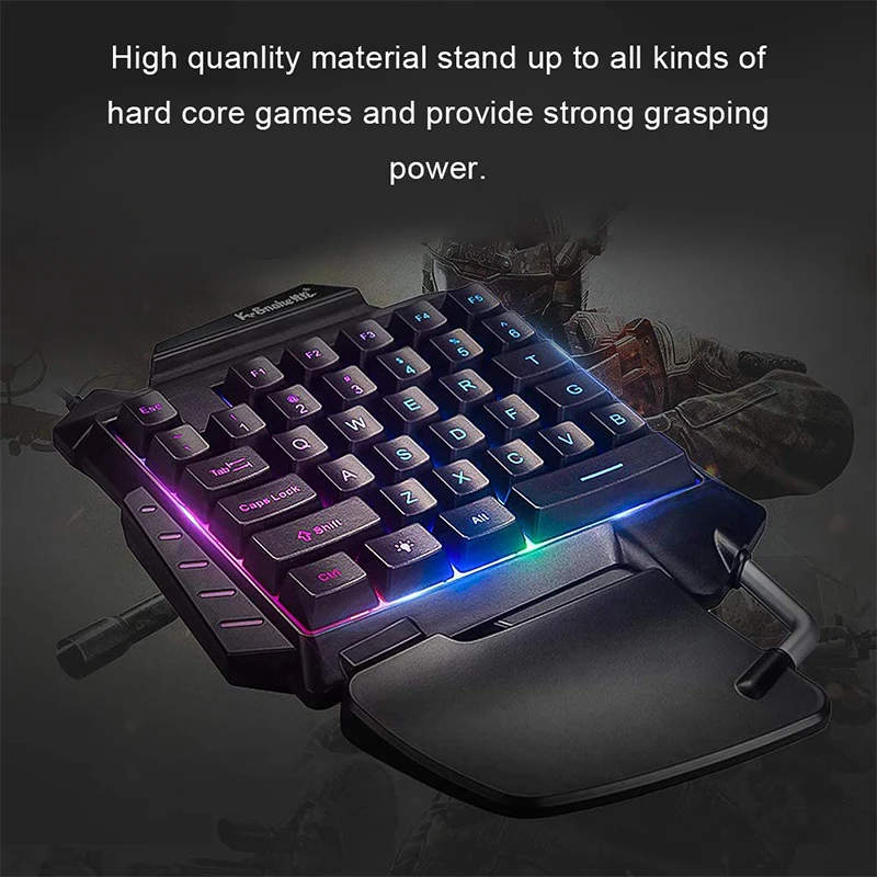 G92 One-Handed Mechanical Gaming Keyboard - Portable & RGB Backlit