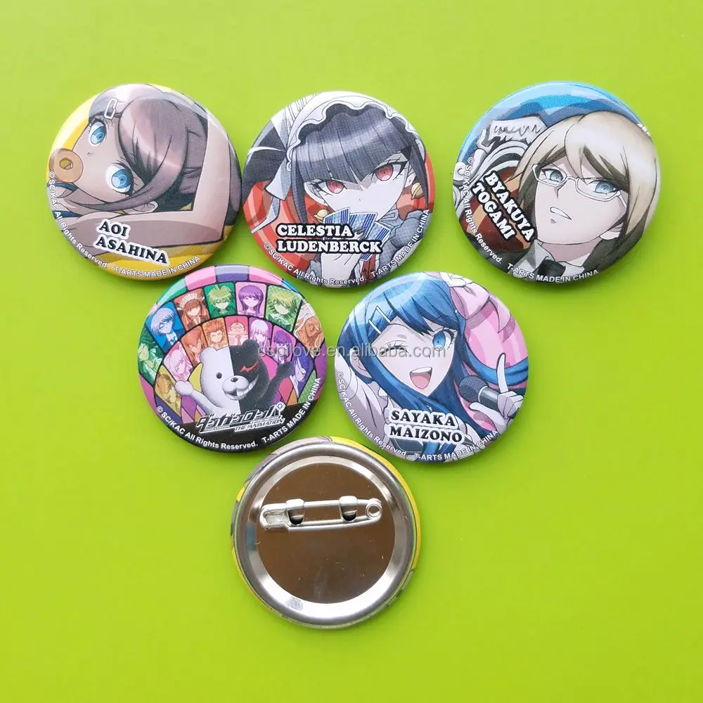 Custom Anime Characters Promotional Gifts Color Printing Tin Metal ...