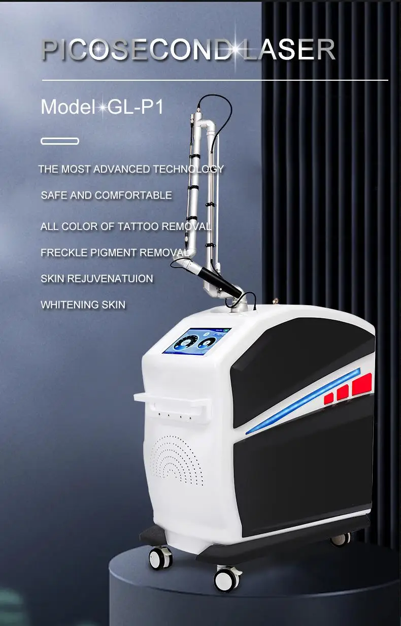 Gglt Professional Picosecond Laser Tattoo Temoval Machine 1064nm 533nm 755nm Honeycomb Handpiece ...