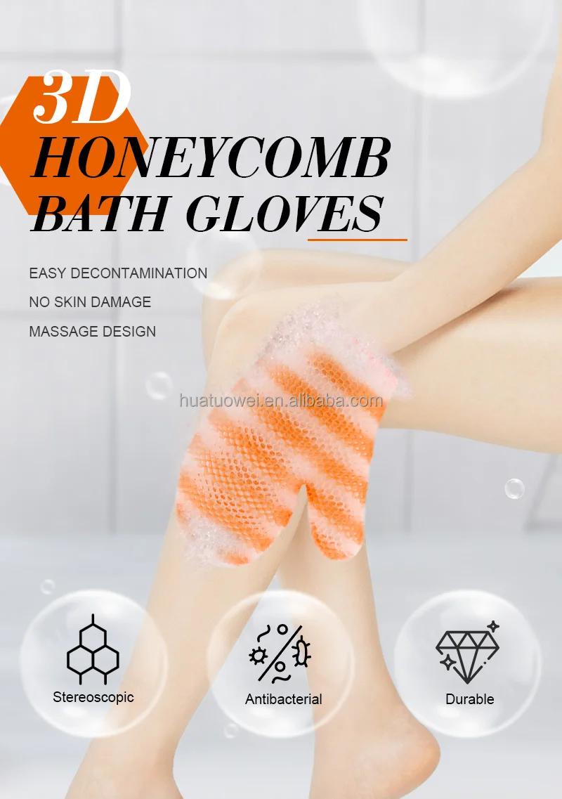 Korean Deep Exfoliator Shower Mitts Spa Massage Body Scrub Bath Mitt ...