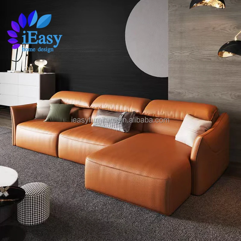 Italian Genuine Leather Electric Sofa Bed - Modern & Convertible