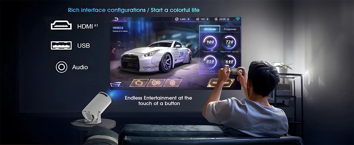 Smart Projector Auto Chart Proyector Lcd Mini Home Theater Movie ...