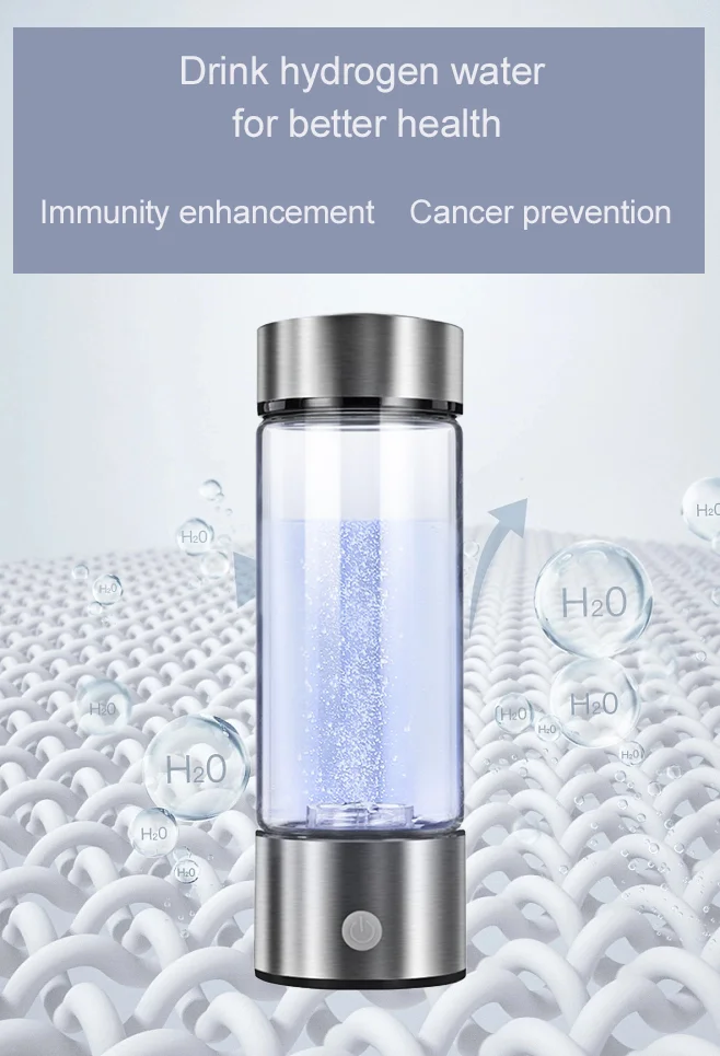 SPE and Pem Technology Rechargeable Portable Hydrogen Water Bottle 2024 Hydrogen Rich Water ...