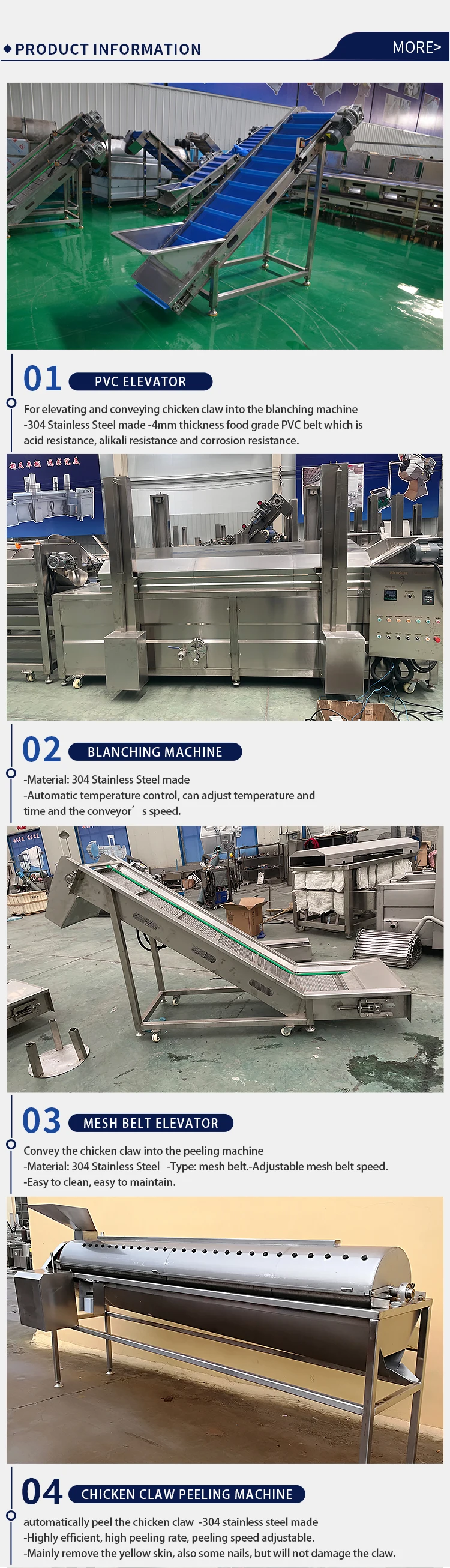 Boneless Chicken Feet Processing Machine - High Productivity