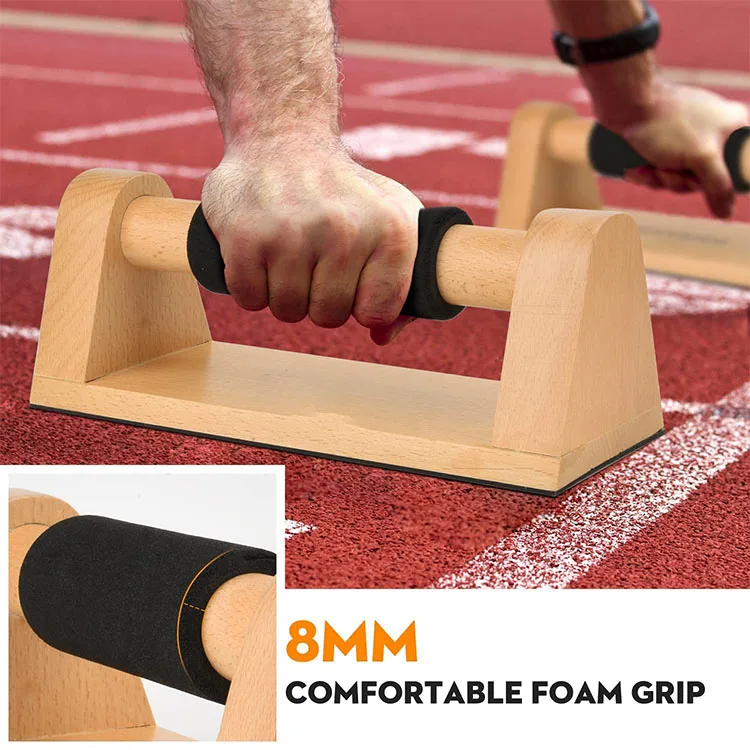 Parallettes Push up Handles - Solid Wood Calisthenics Equipment