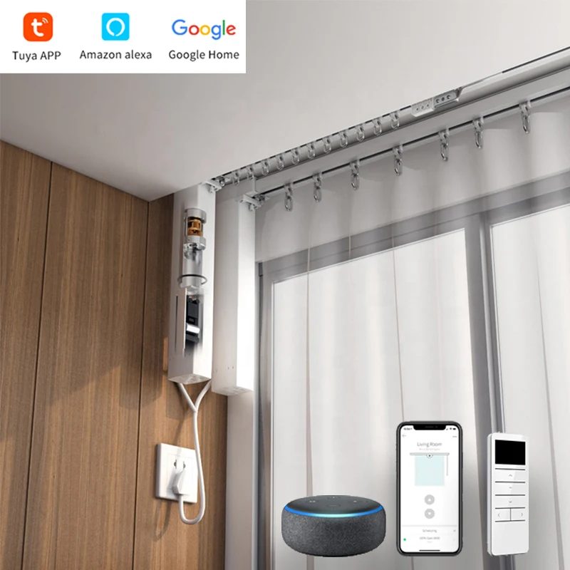 Tuya Wifi Electric Remote Control Vertical Curtain Blinds System