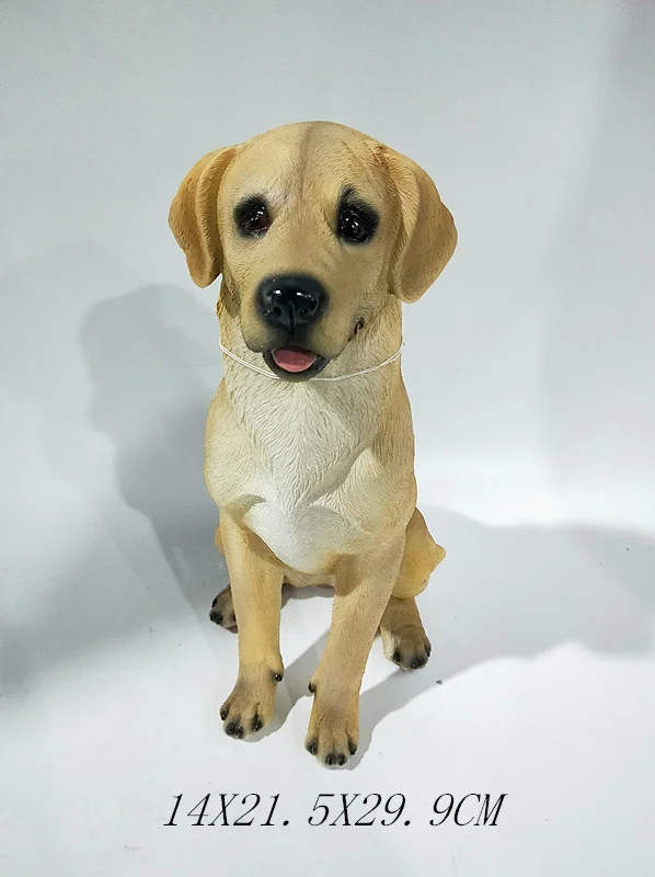 Art Safety Resin Pet Dog Sculpture Garden Labrador Bulldog Golden ...