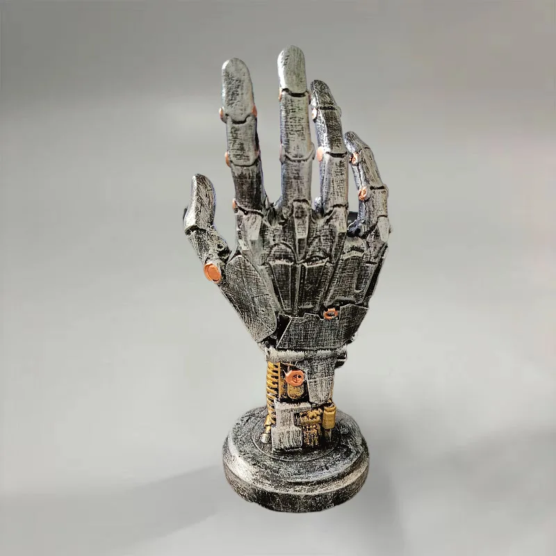 Cyberpunk Robotic Hand Statue Game Controller Desktop Holder Stand ...