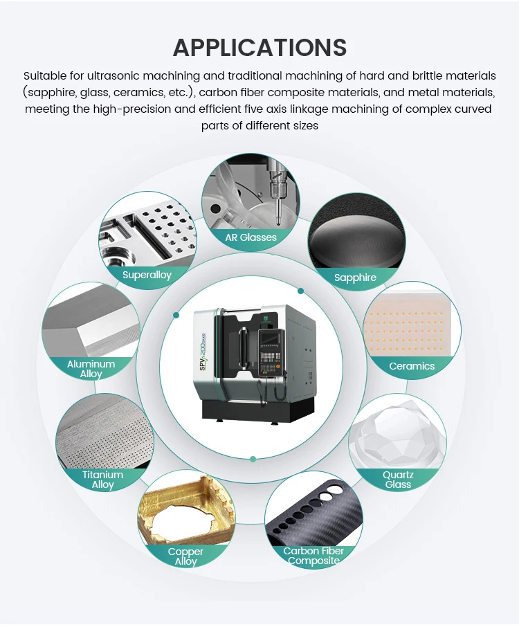 Conprofe Five Axis HSK-A63 Ceramic Material Processing Ultrasonic ...