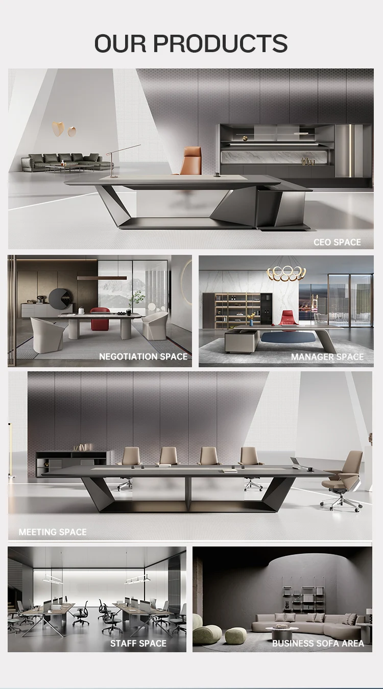 Modern Luxury Office Coffee Table Set - High-End MDF Desk
