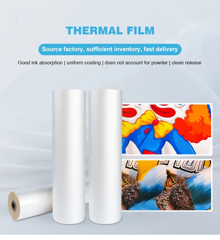 PO-TRY A3 A4 Transfer Film Cold PeelHeat Transfer Printing PET Film Roll Hot Peel Non-slip Dtf ...