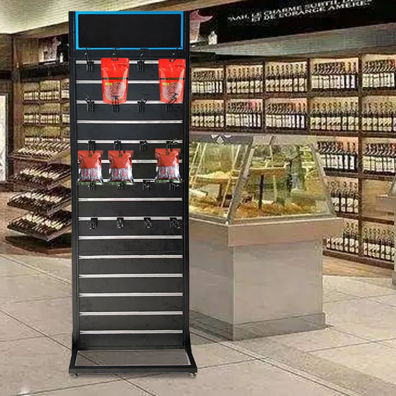 Metal Slatwall Gondola Shelving - Grid Panel Rack Display