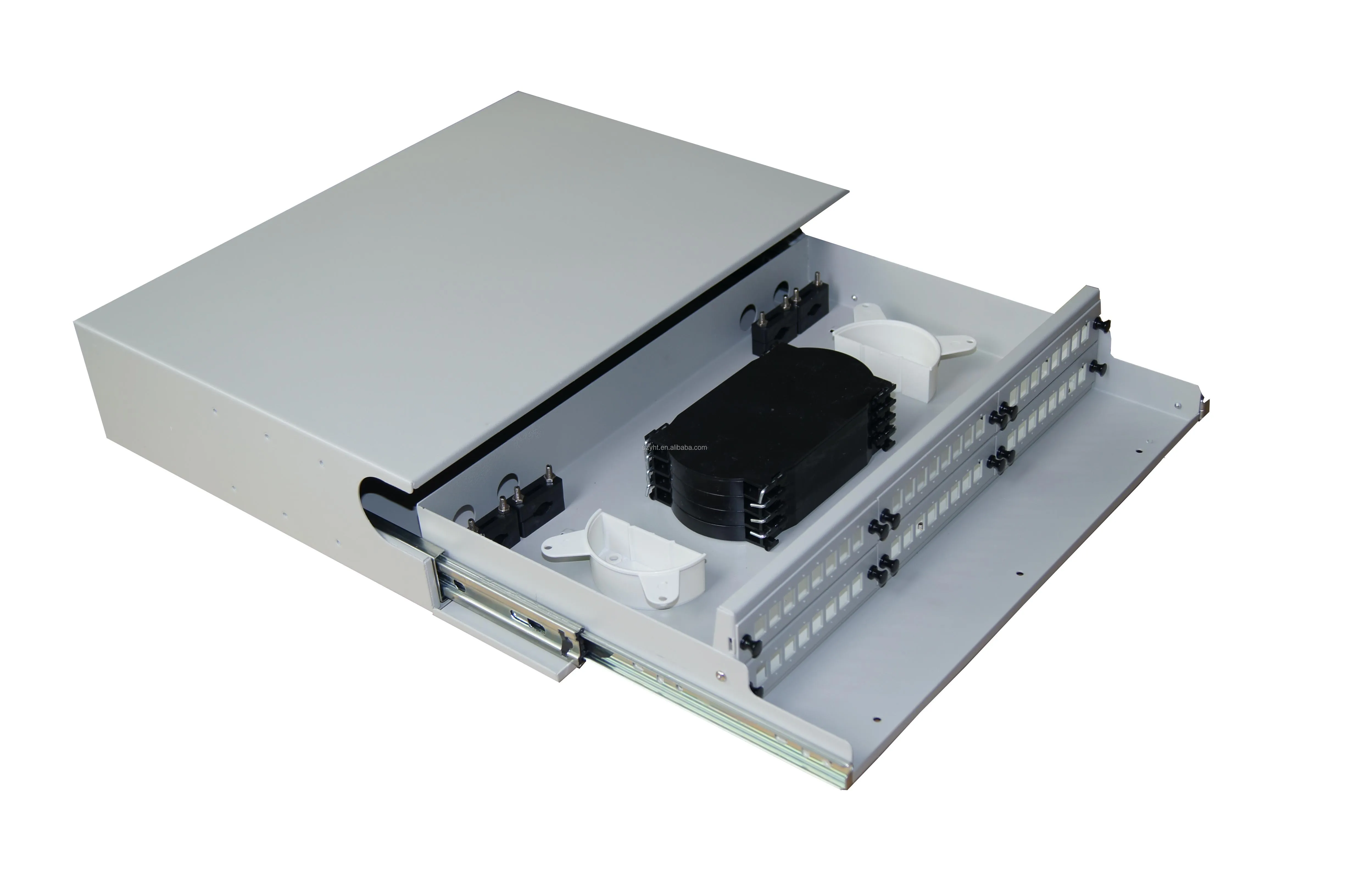 19 Inches Drawer Type ODF 48 Cores Fiber Optic Patch Panel