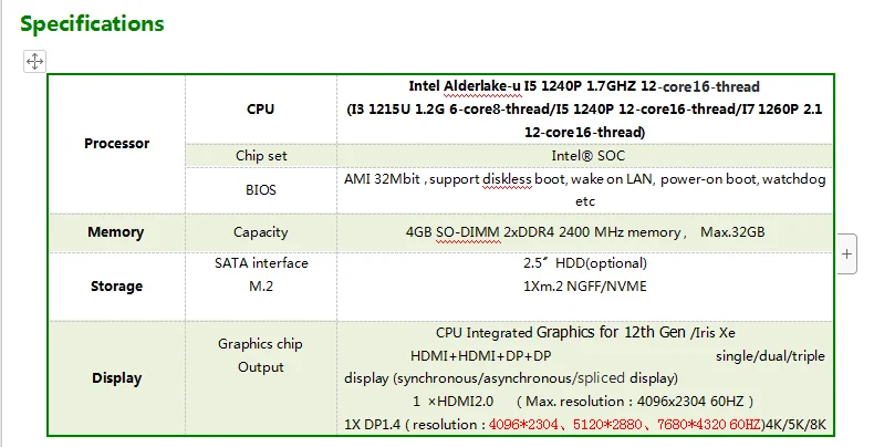 4k/5k/8k Display Ops Pluggable Computer Supports 102 Inches Aio Alder ...