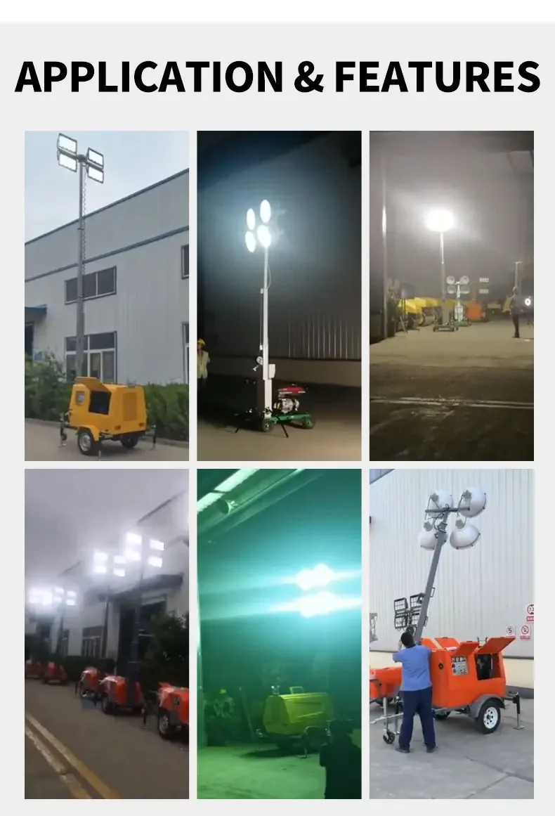 High Power Mobile Flood Led Signal Balloon Generator Diesel Power ...