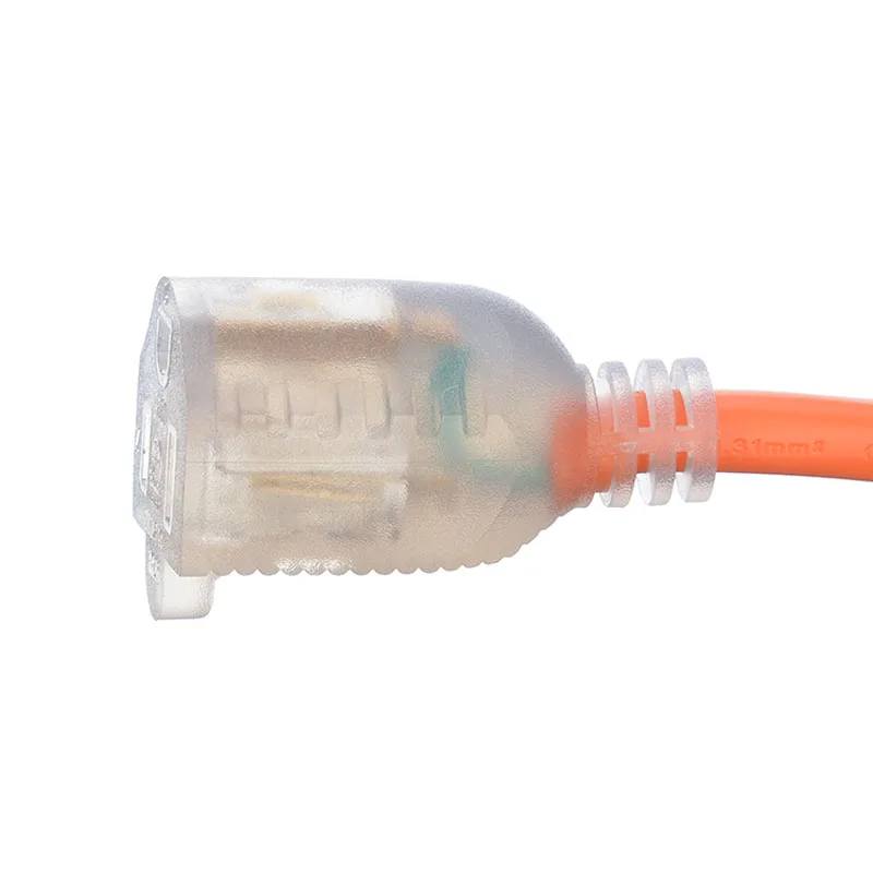 Heavy Duty Orange Lighted Outdoor Extension Cord Single Electrical ...