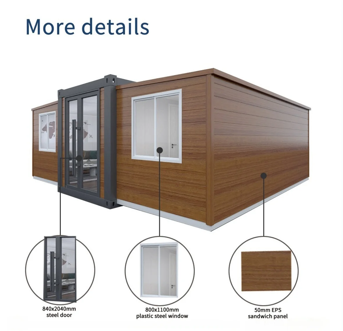 20ft Expandable Modular Container House for Prefab Villa Luxury Tiny ...
