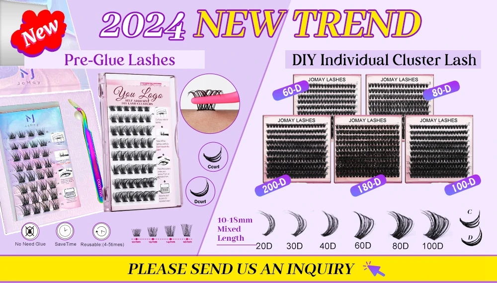 200D Individual Eyelash Clusters - Mink D Curl DIY Kit