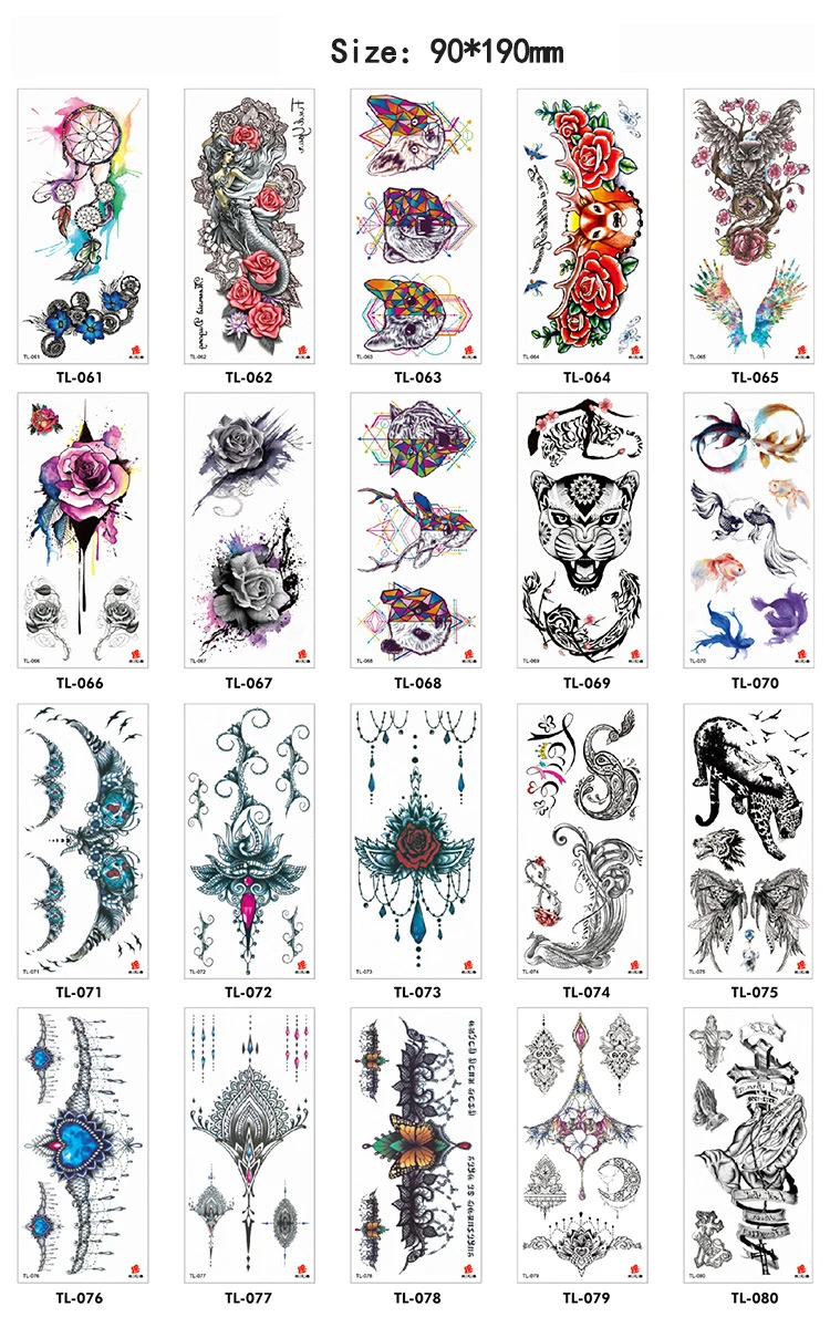 Oem Own Brand Customizable Tattoo Sticker Set Waterproof Durable Sexy ...
