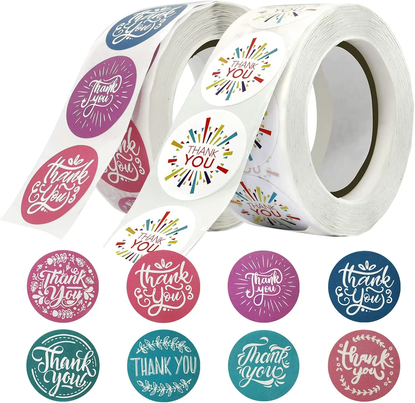 8 Styles Candy Bags Packaging Stickers Self-adhesive Thank You Label ...