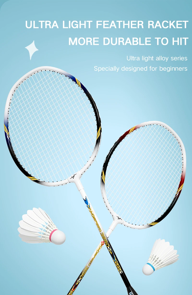 Professional Ultra-Light Steel Soft Badminton Racket PU Grip for ...