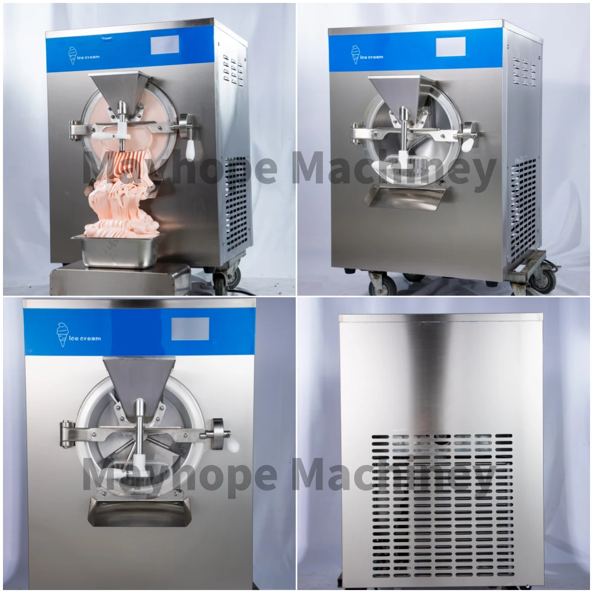 MILES Batch Freezer Hard Ice Cream Gelato Machine Multifunctional Adjustable Blade Churning ...