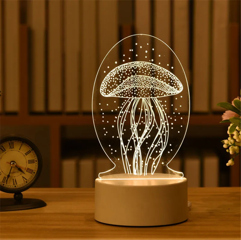 Custom By Any Picture Acrylic 3d Anime Led Table Lamp Romantic Creative ...