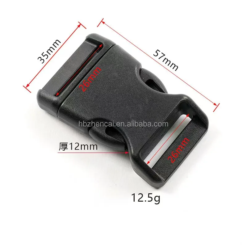 10mm Small Black Plastic Clip Buckle Recycled Strap Belt with Printed ...