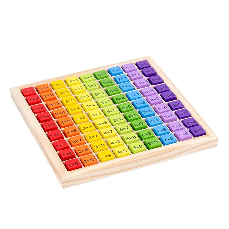 A470 Wooden Ninety-nine Multiplication Table Building Blocks For ...
