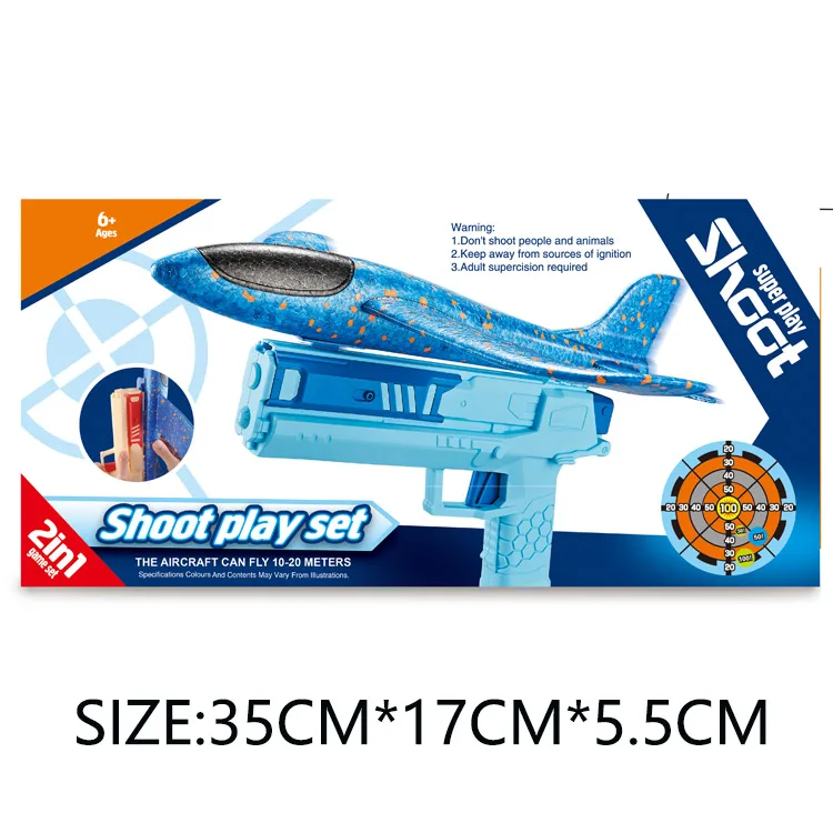 Outdoor Airplane Toy Catapult Shot Plane Gun For With Led Light ...