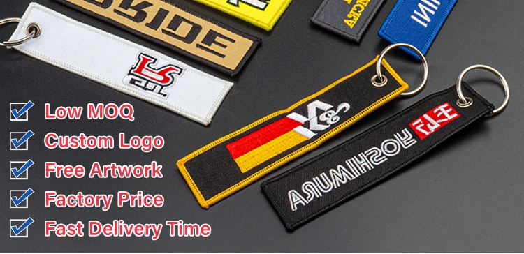 Embroidery Keychain Custom Logo Embroidery Key Chain for Promotional ...