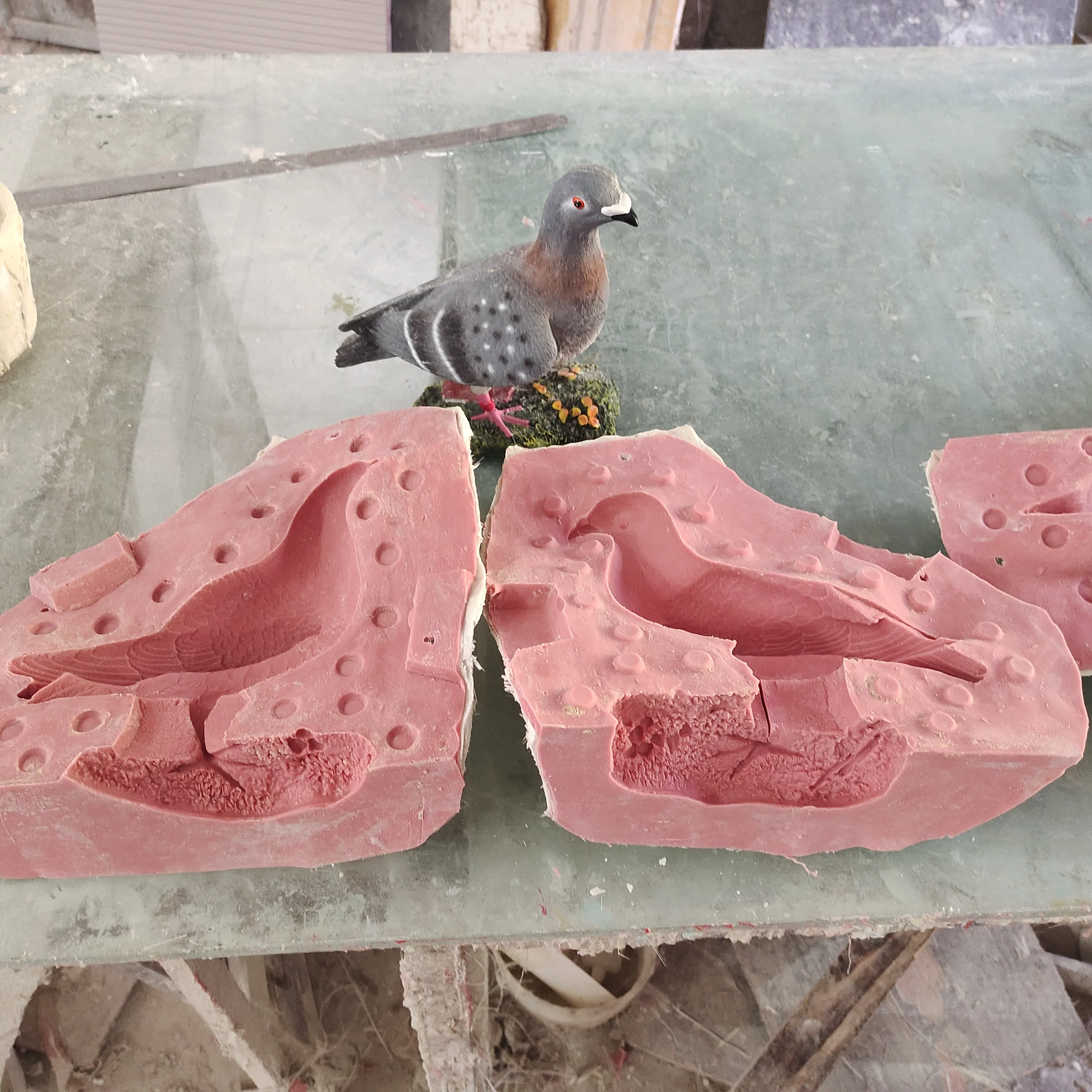 Renfa Garden Peacock Resin Statue Home Decoration Moulds For Concrete ...