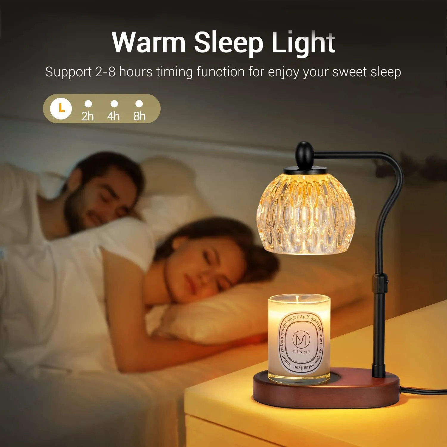 Height Adjustable Timing Switch Wax Melting Lamp Eco-friendly Smokeless ...