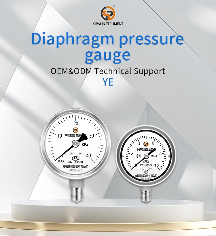 Axial Vacuum Negative Pressure Gas Gauge Micropressure Water Gauge ...