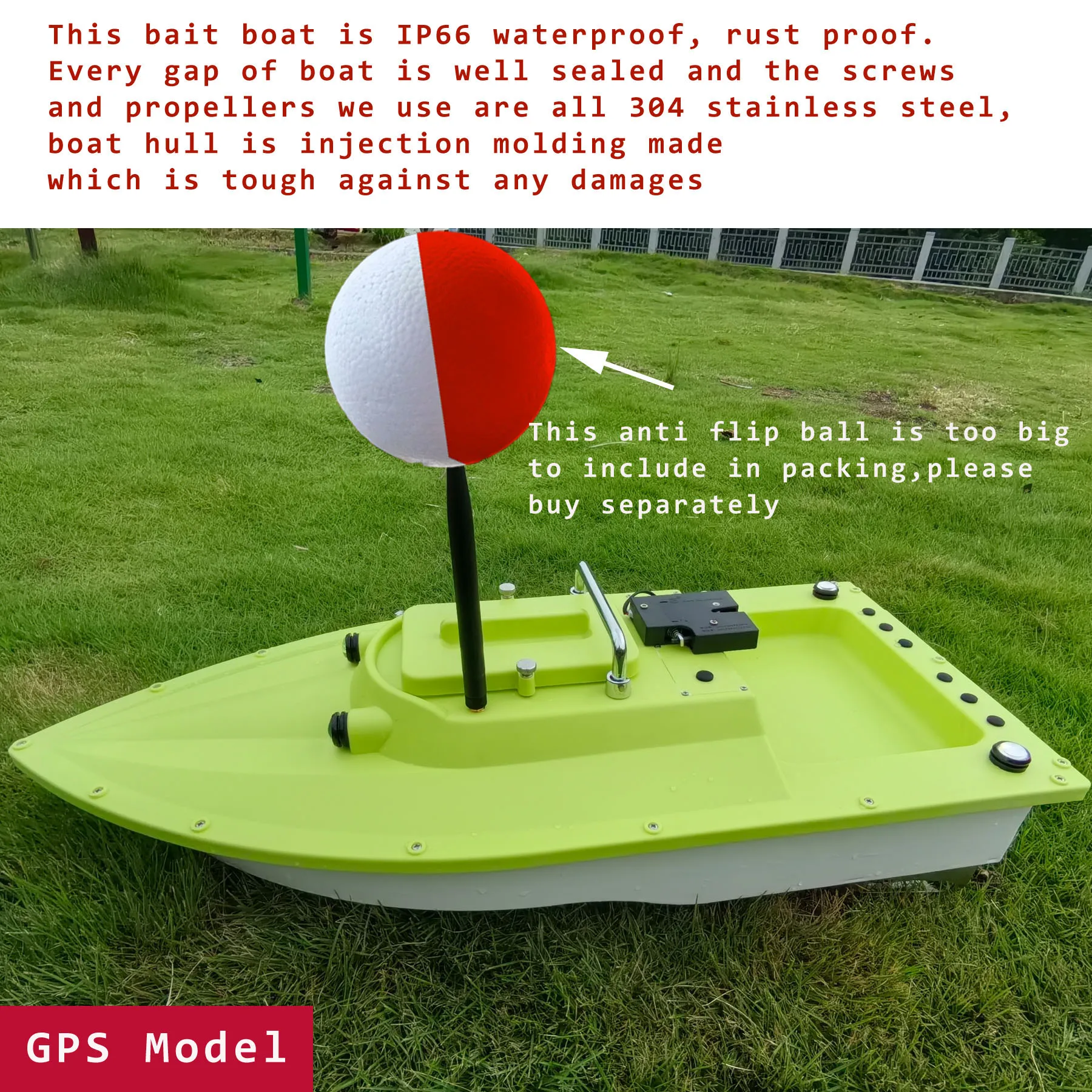S80 Brushless Motor Super Speed Saltwater RC Fishing Bait Boat with GPS