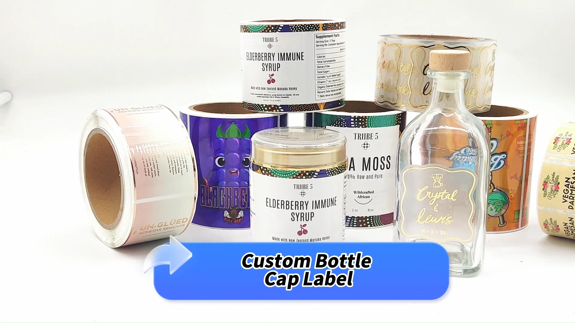 Custom Label Sticker Printing Bopp Fruit Clear Vinyl Sticker For Bottle ...