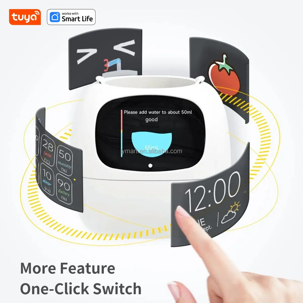 Tuya Wifi Ai Planter - Smart Hydroponics with Fun Expressions