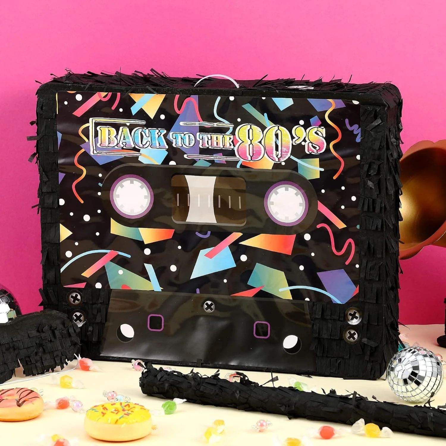 80s 90s Retro Pinata Cassette Tape Pinata Hip Hop Pinata With Bat ...