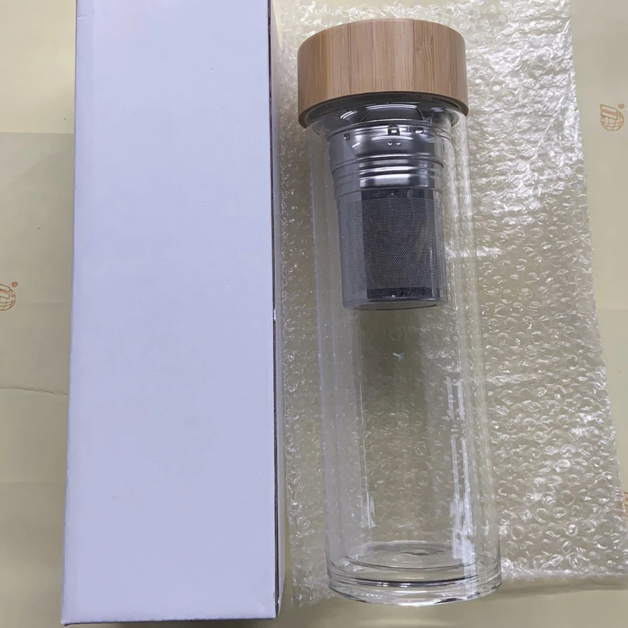 Early Riser Double Wall Vacuum Tea Cup With Infuse Strainer Stainless ...